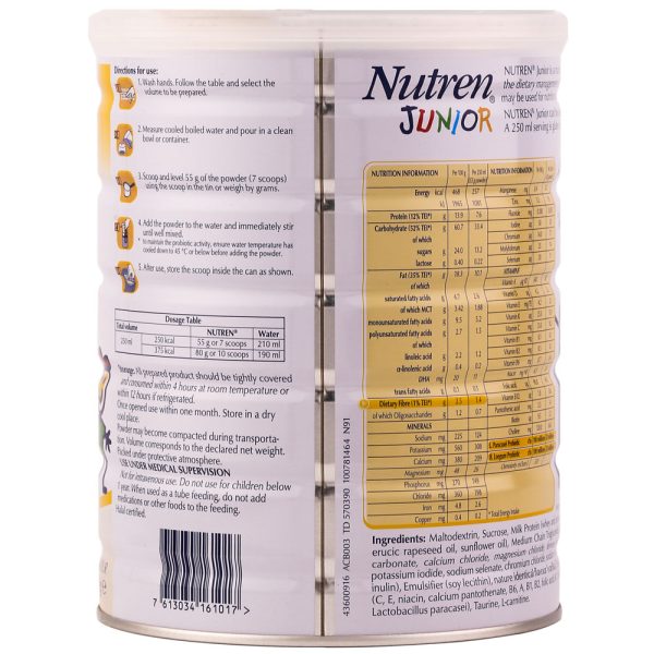 Sữa Nutren Junior 850g Thụy Sĩ - TOPMILK VIỆT NAM